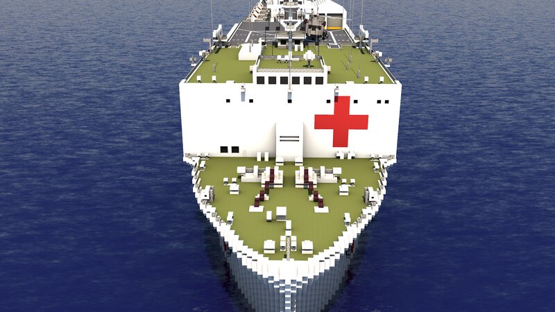 Mercy Class Hospital Ship / 2:1 Scale Minecraft Map