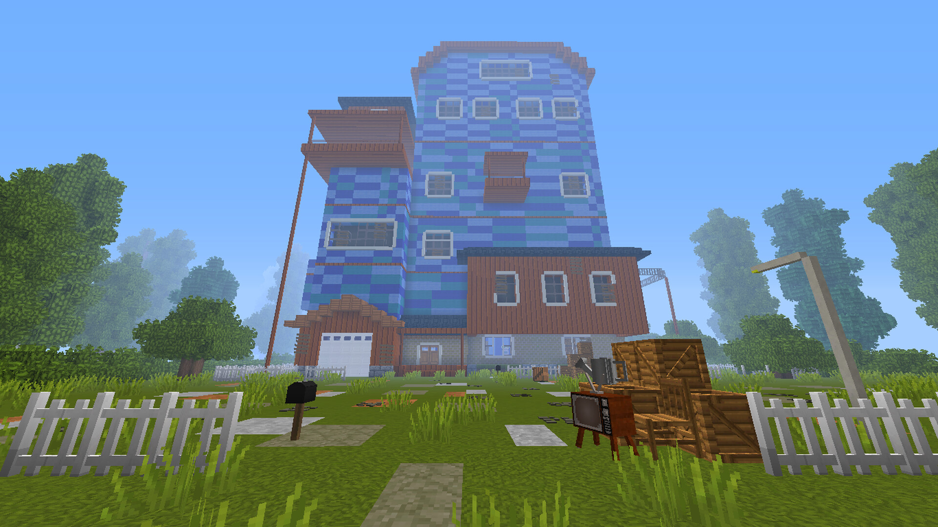 Hello Neighbor forest Remake Update 10 Minecraft Map