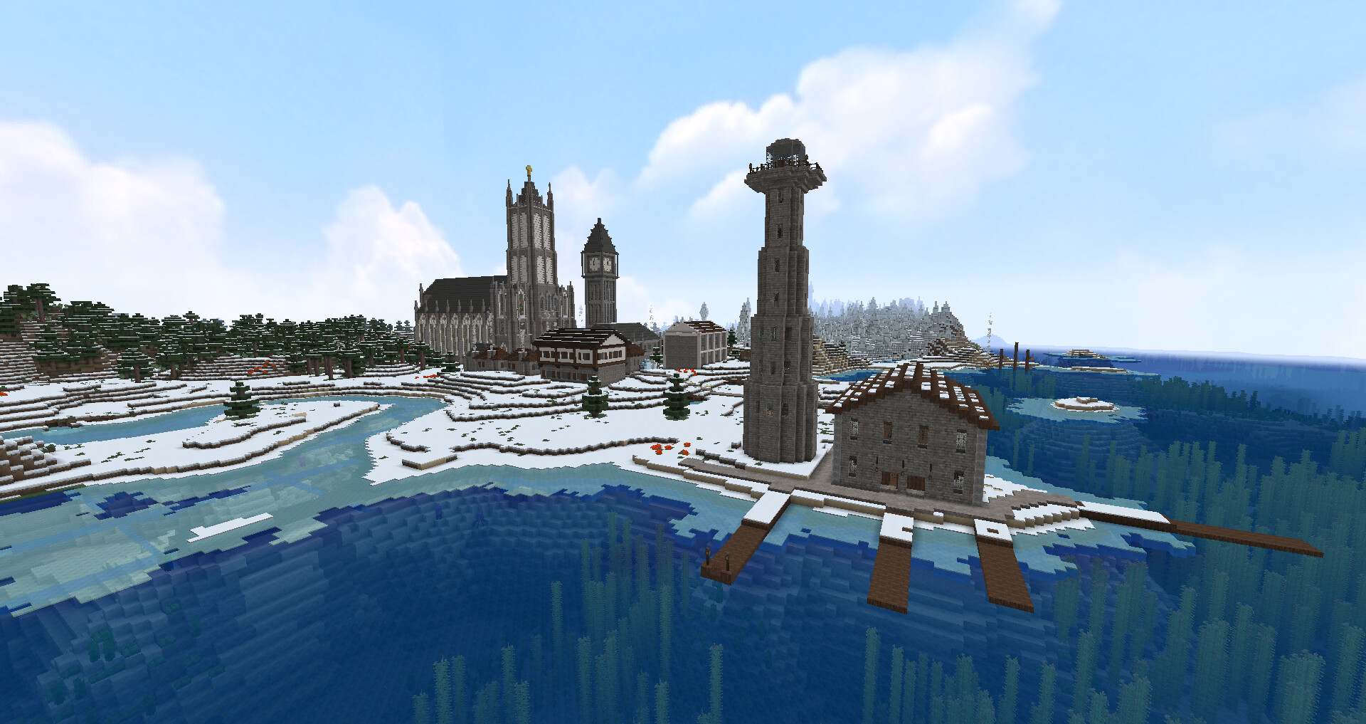 Icespire: A Little Winter Port Town (1.18 and up) Minecraft Map