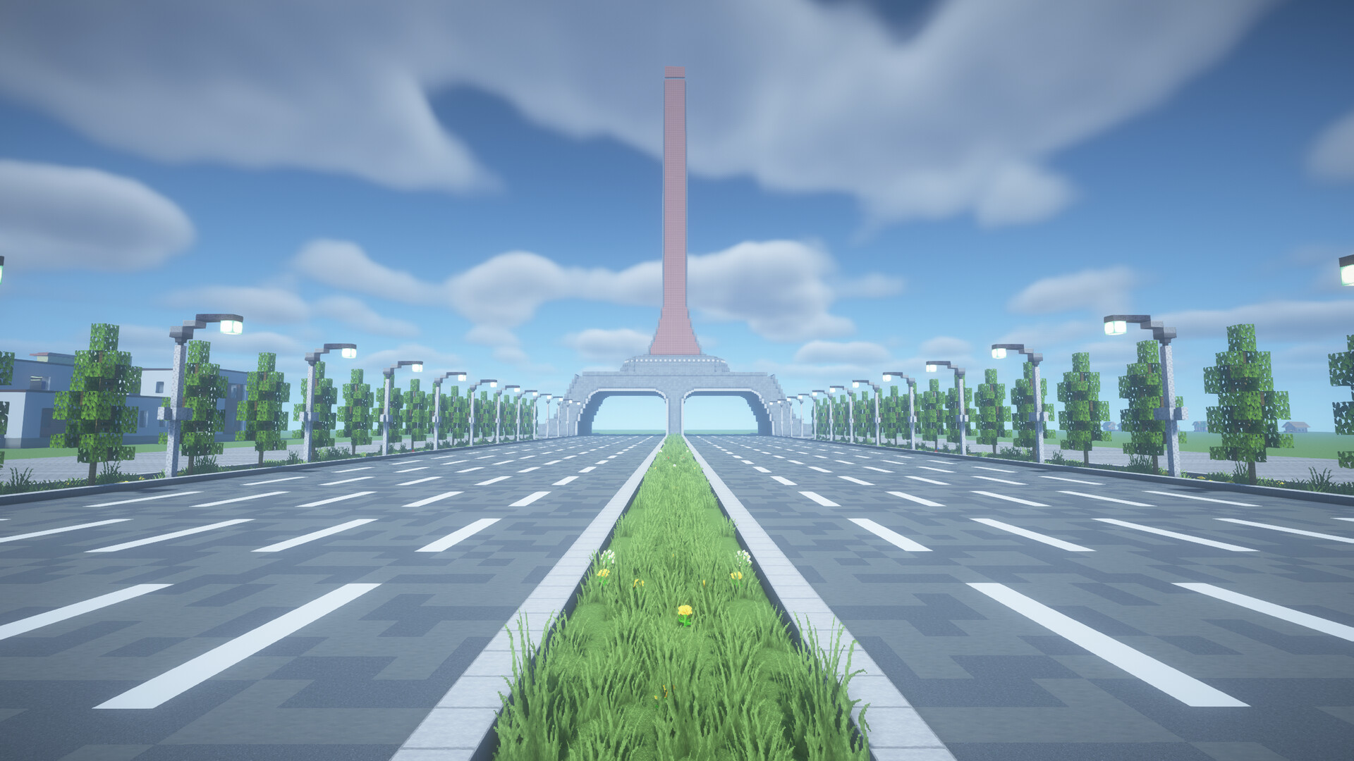 Wide street for parades Minecraft Map