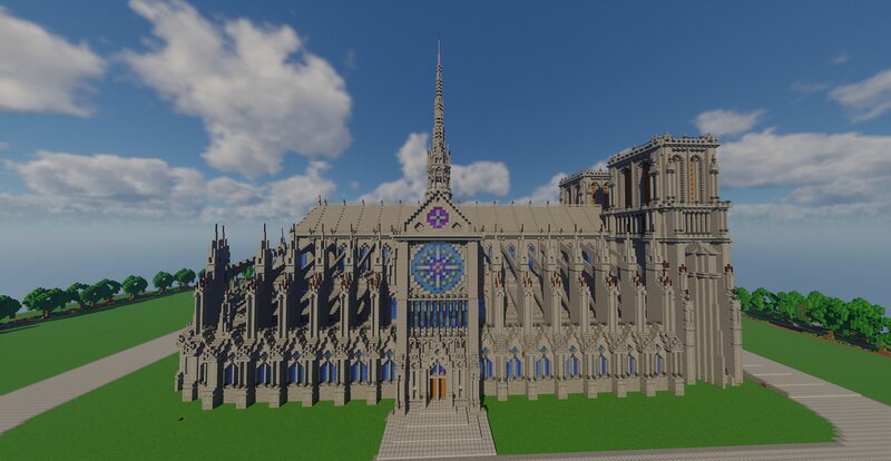 Cathedral Notre-Dame Paris - [ Katedra Notre-Dame Paryż ] Minecraft Map
