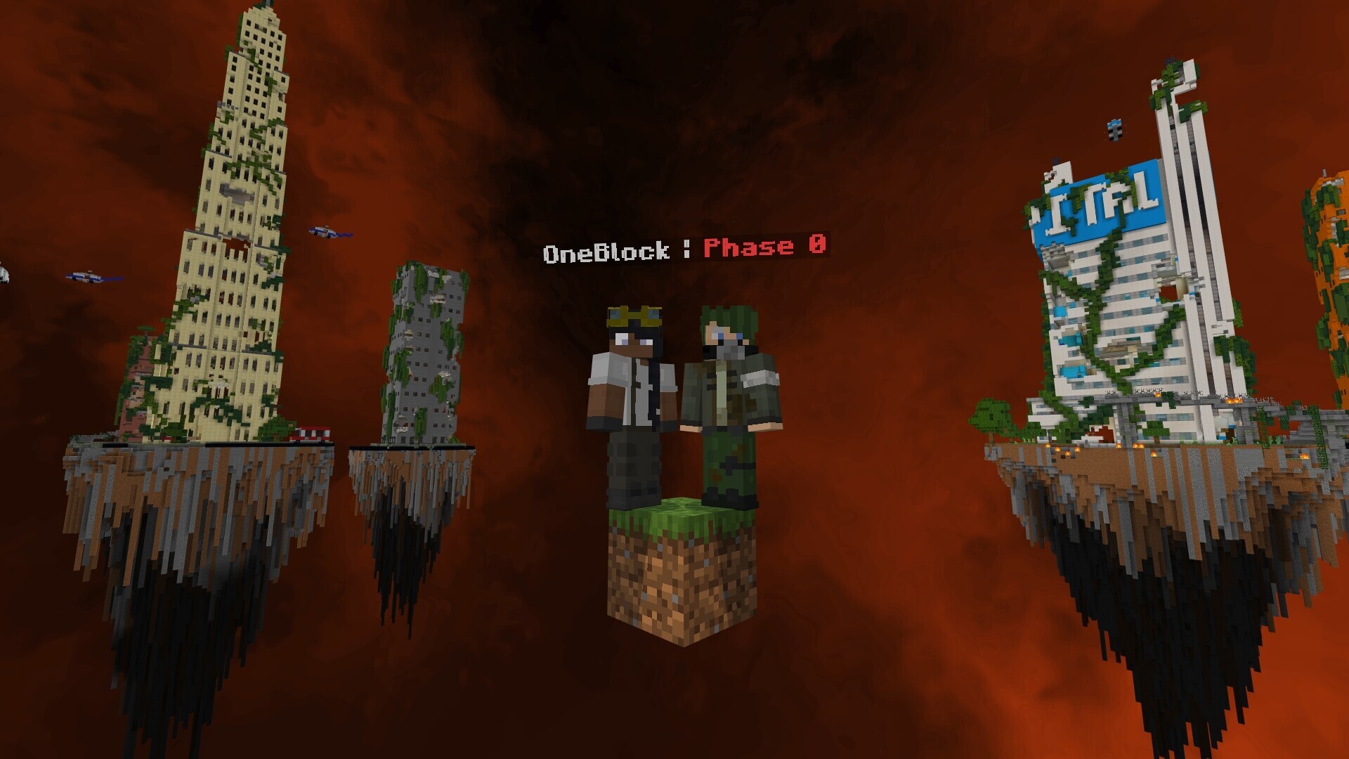 One Block Zombies - Custom Survival Map with New Zombies! Minecraft Map