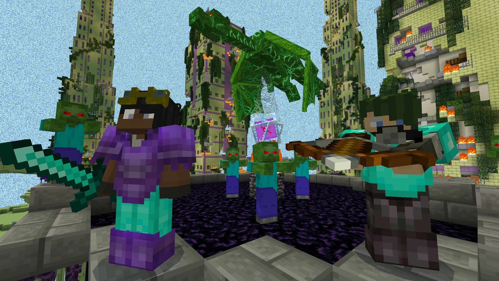 One Block Zombies - Custom Survival Map with New Zombies! Minecraft Map