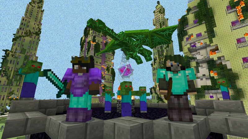 One Block Zombies - Custom Survival Map with New Zombies! Minecraft Map