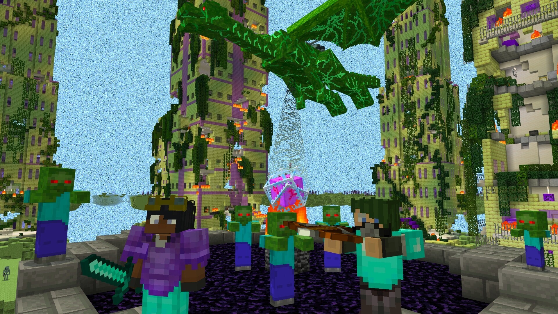 One Block Zombies - Custom Survival Map with New Zombies! Minecraft Map