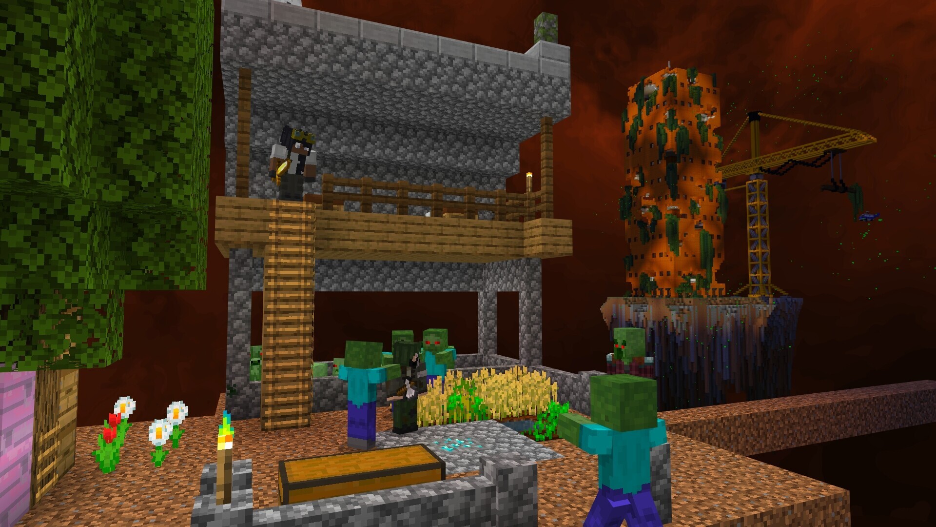 One Block Zombies - Custom Survival Map with New Zombies! Minecraft Map