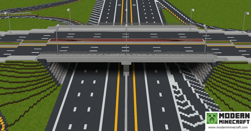 Modern New Roads, Intersection, Highways #5 Minecraft Map