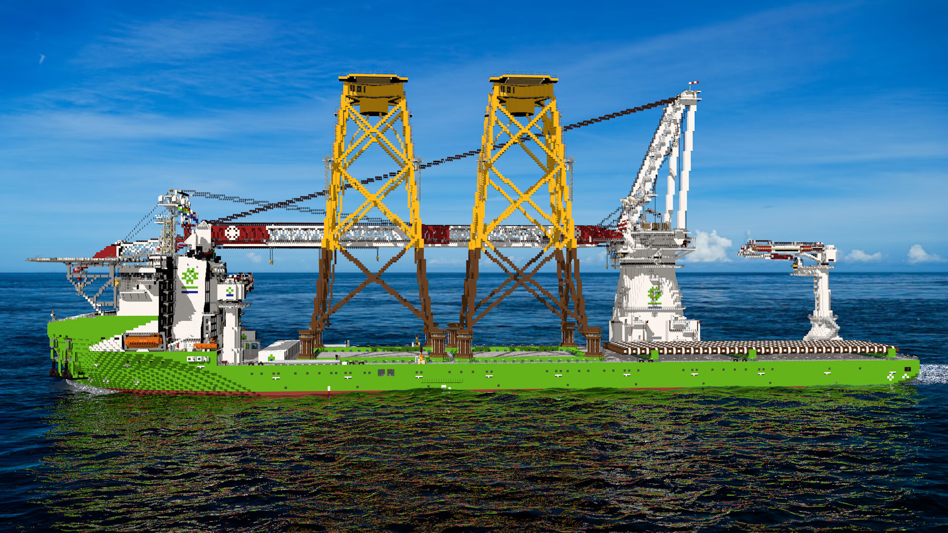 Crane Vessel Orion by DEME [real replica+Full Interior] Minecraft Map