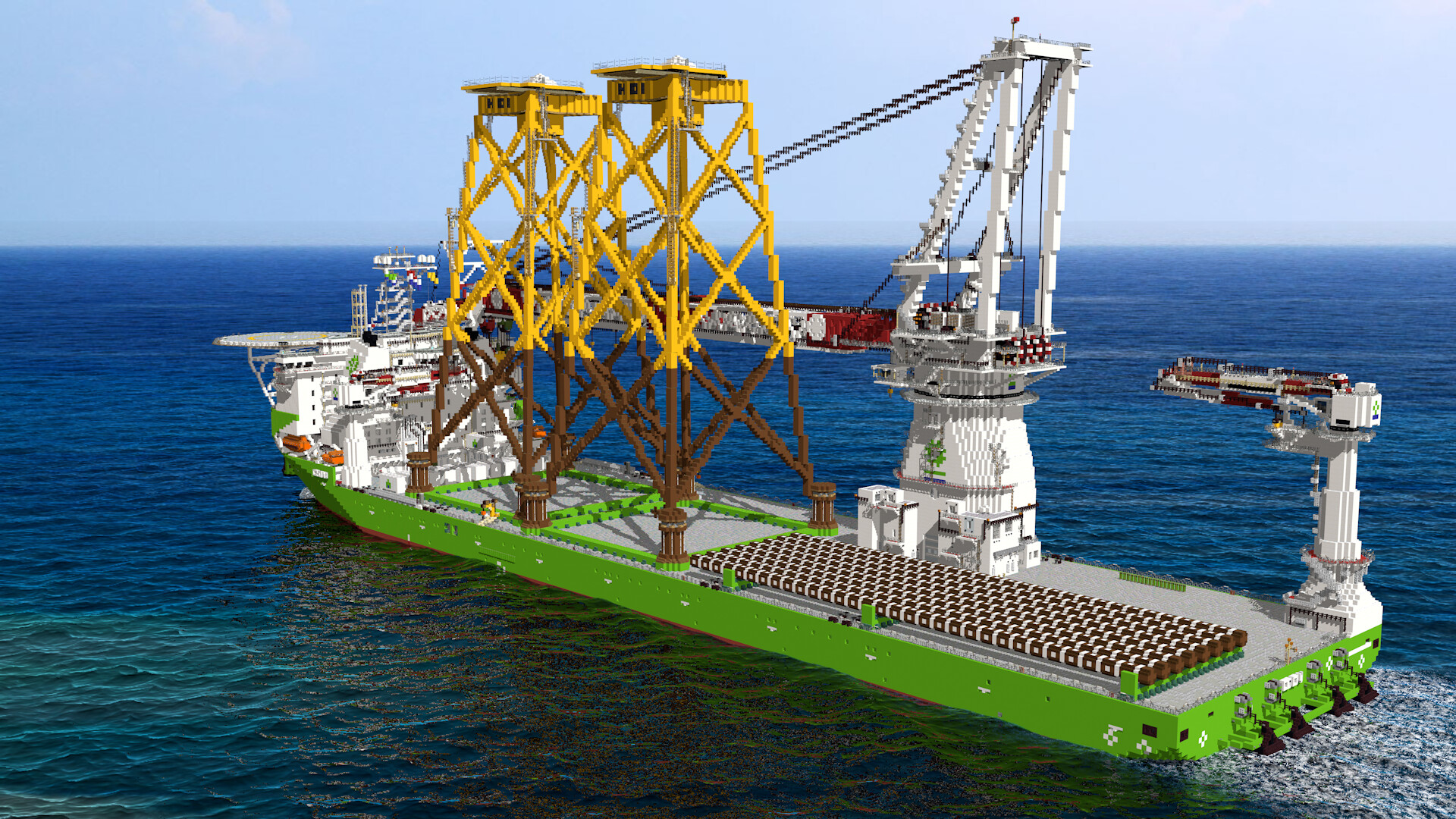 Crane Vessel Orion by DEME [real replica+Full Interior] Minecraft Map