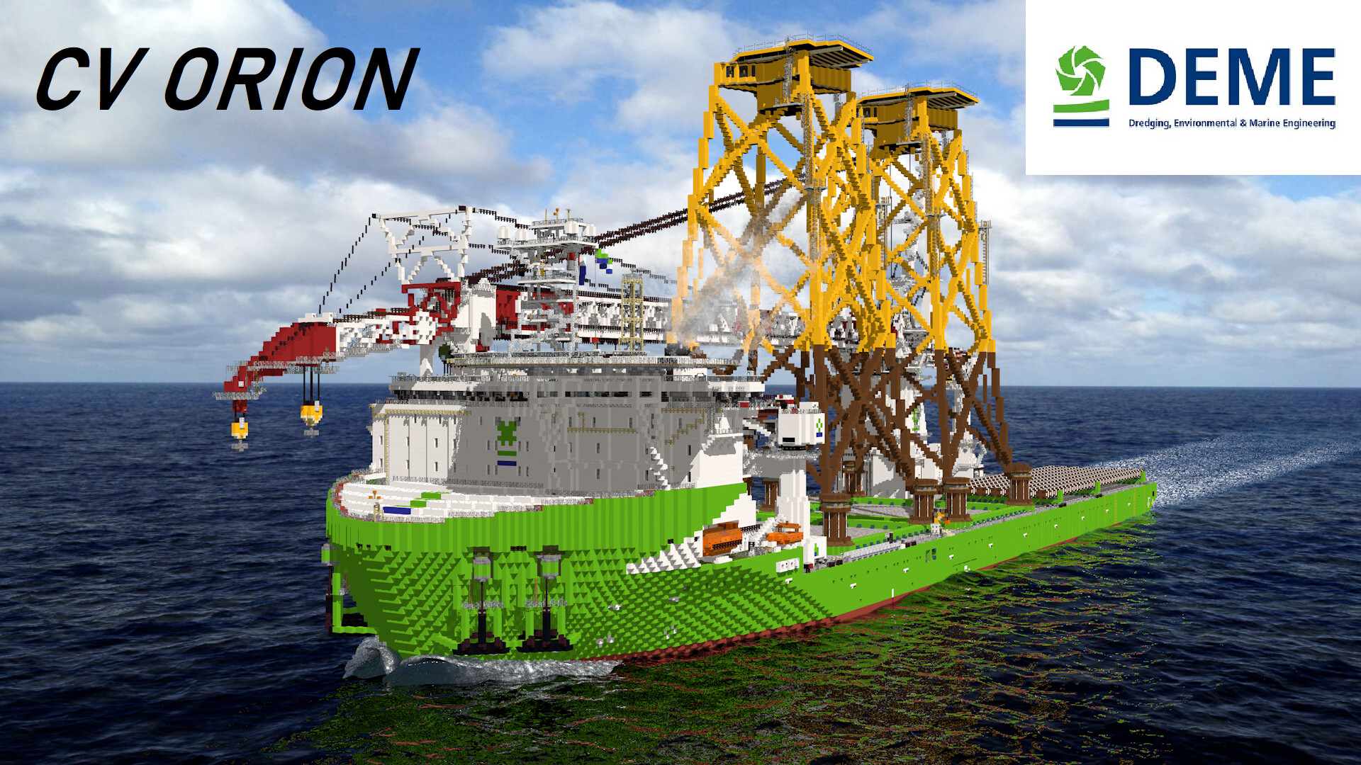 Crane Vessel Orion by DEME [real replica+Full Interior] Minecraft Map