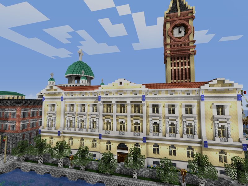 European island city Minecraft Map