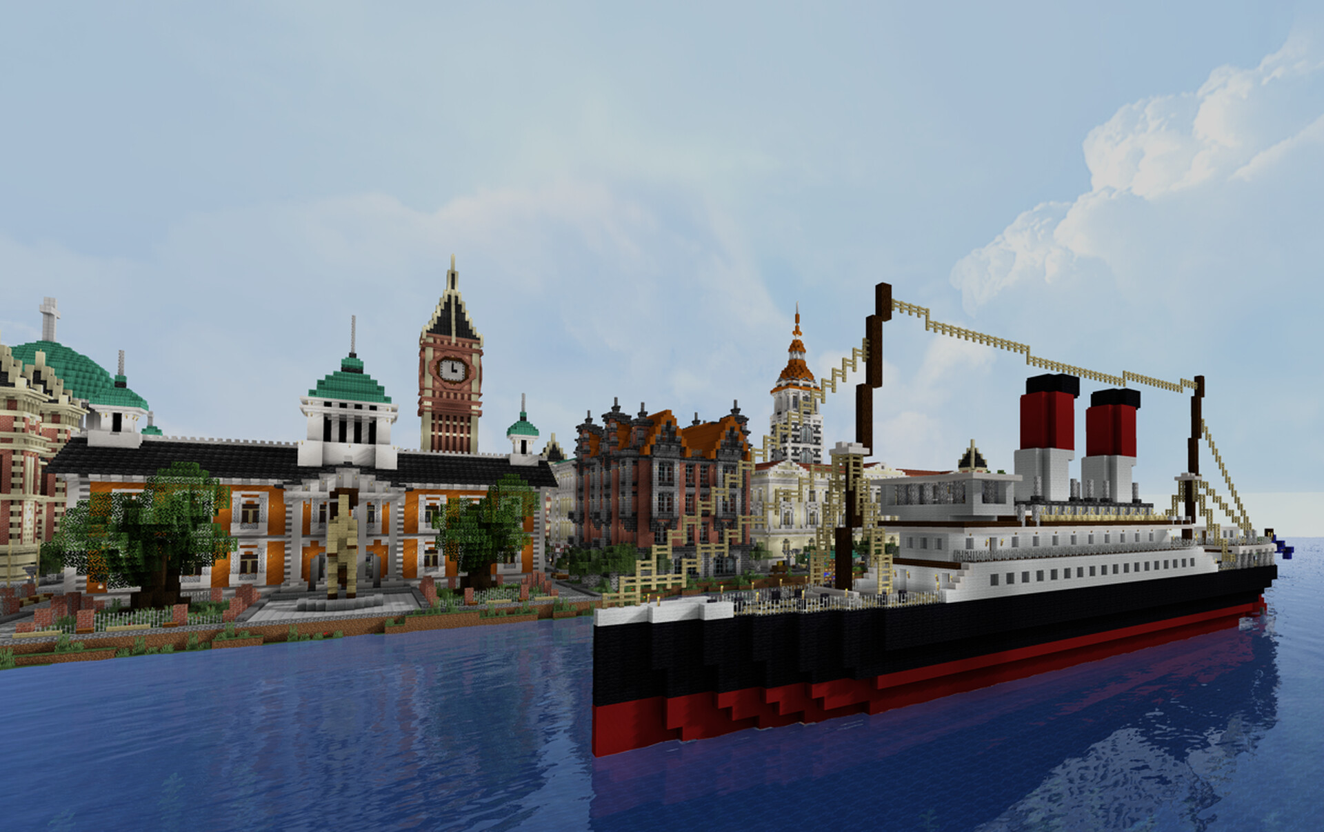 European island city Minecraft Map