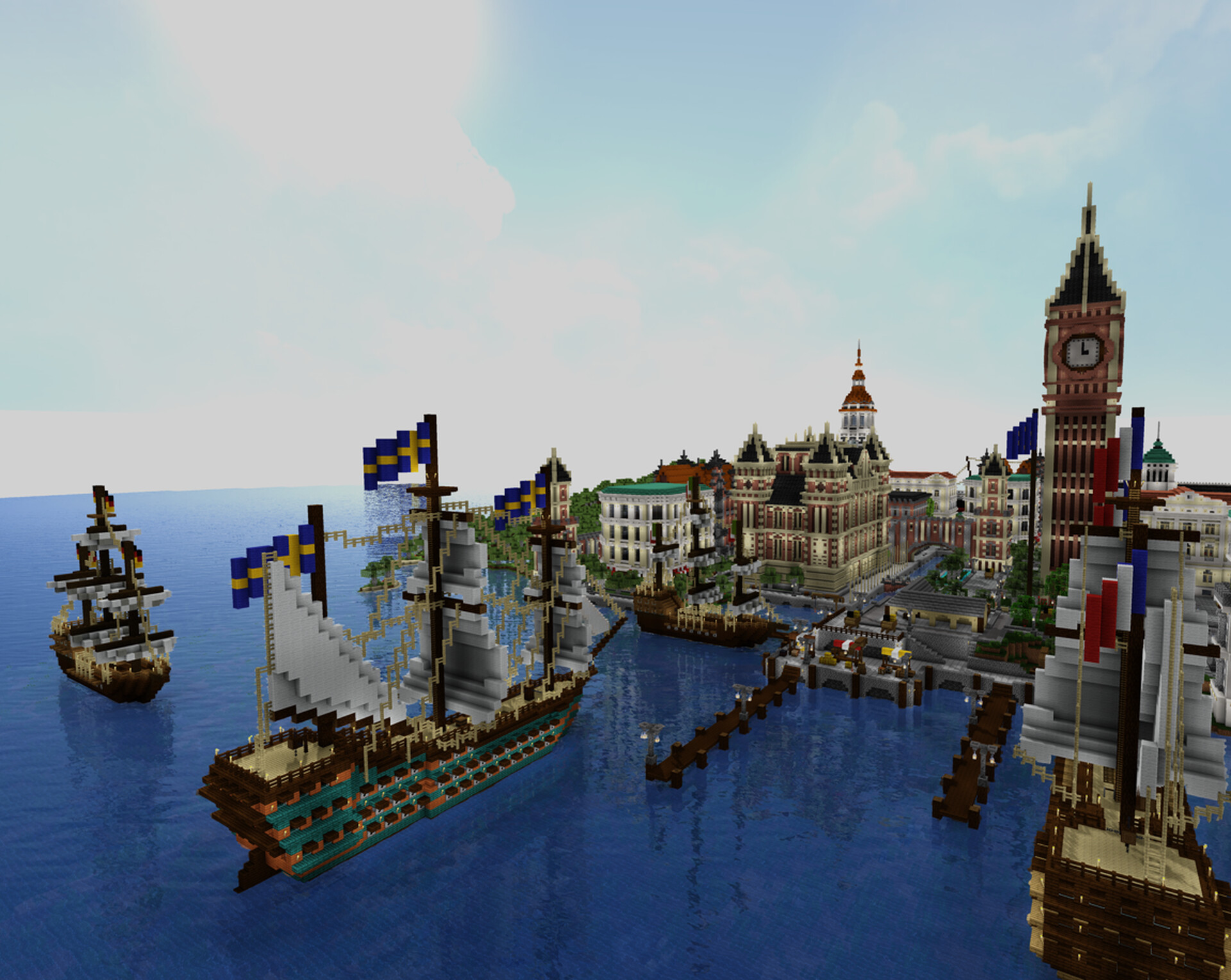 European island city Minecraft Map
