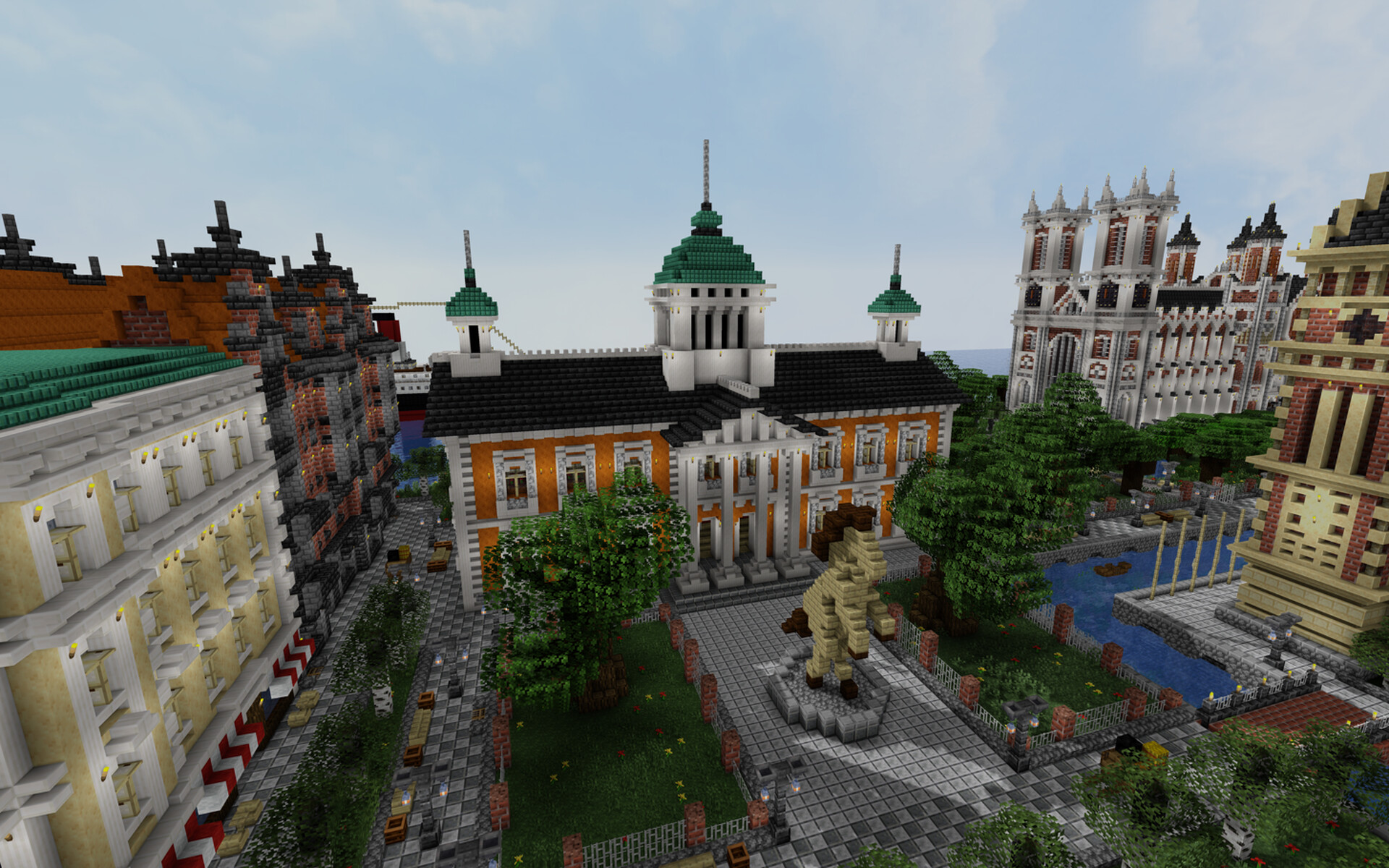 European island city Minecraft Map