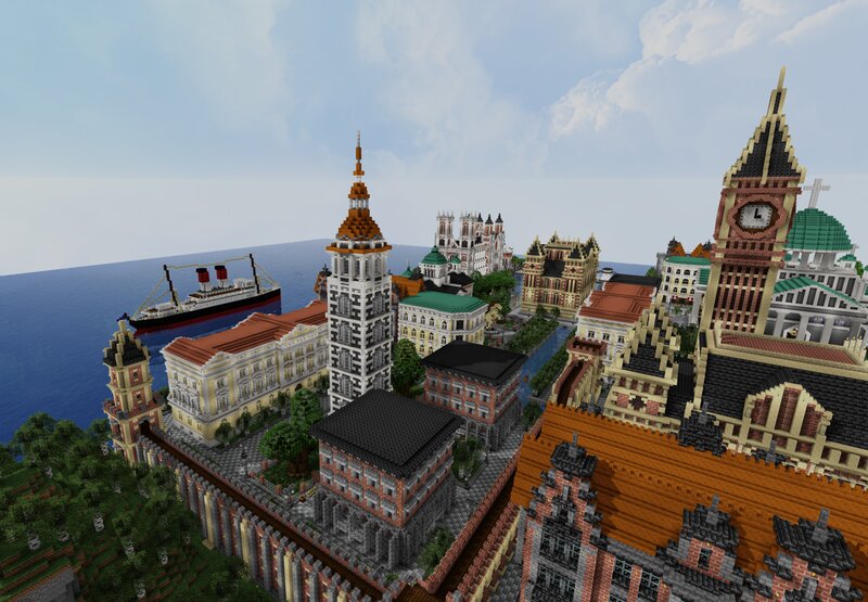 European island city Minecraft Map
