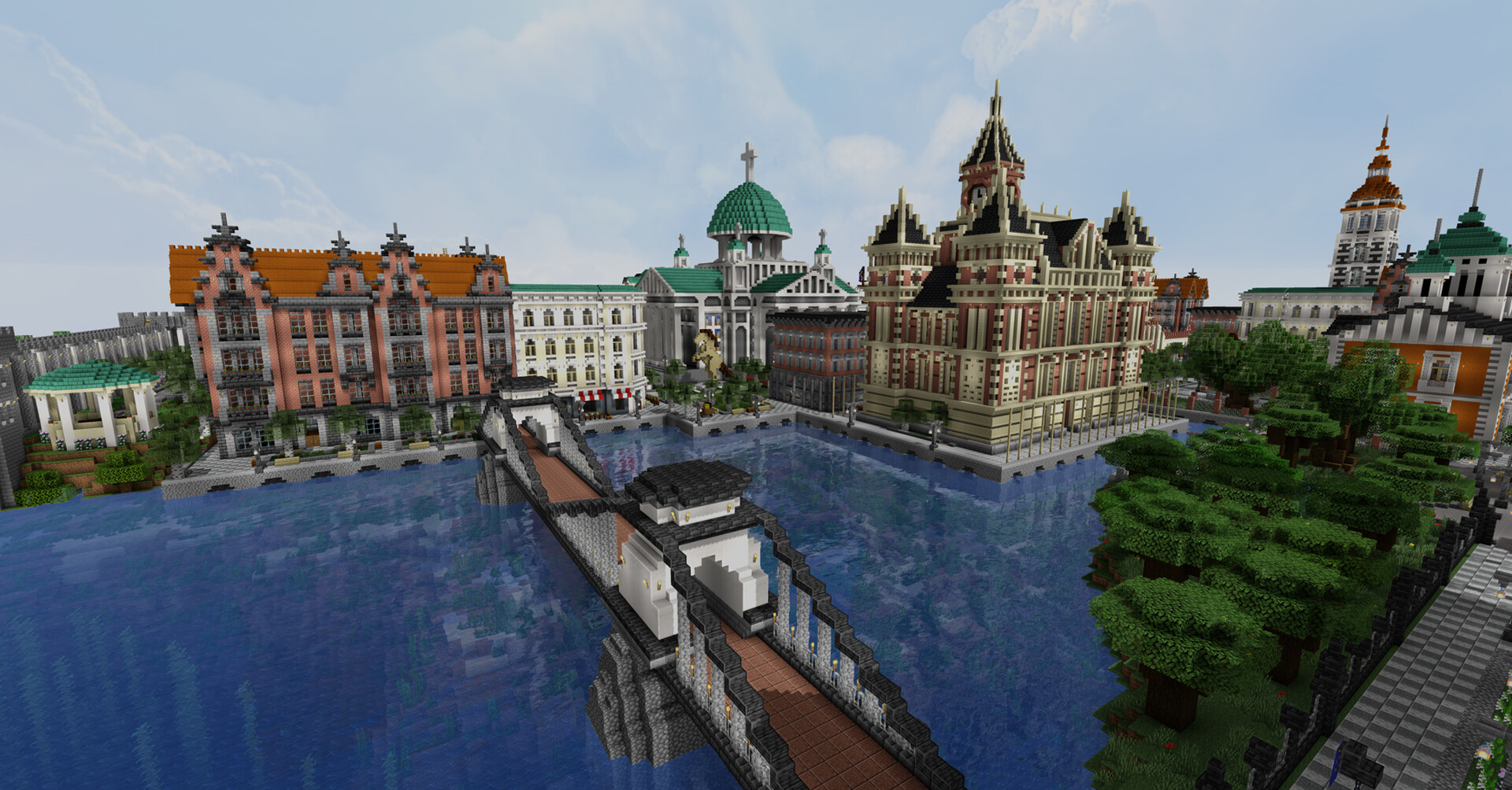 European island city Minecraft Map