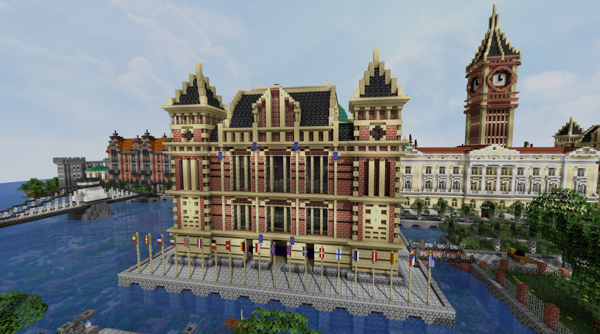 European island city Minecraft Map