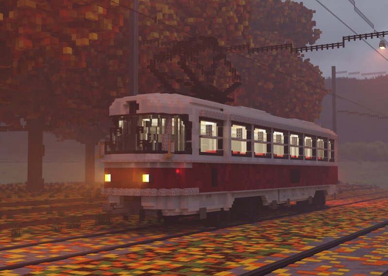 Autumn tram tatra t3 + download Minecraft Map