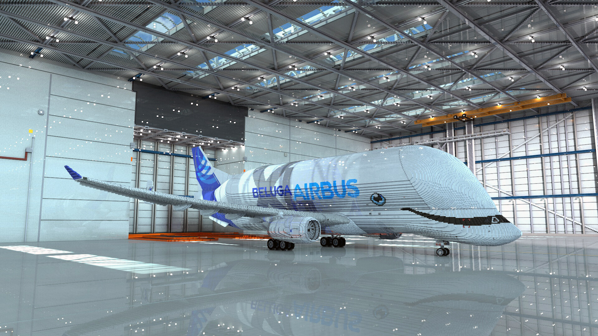 10:1 scale Airbus Beluga XL Minecraft Map