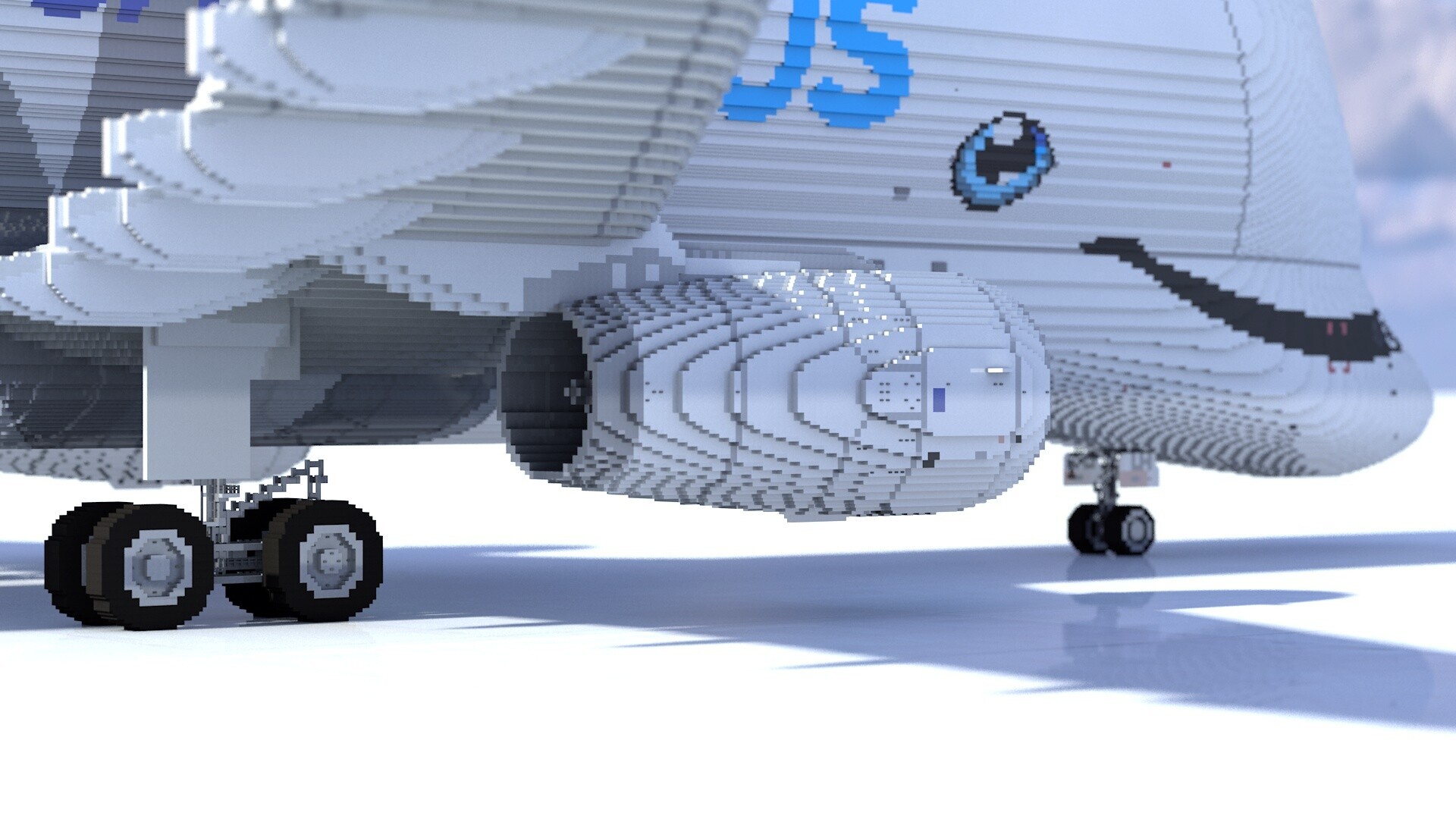 10:1 scale Airbus Beluga XL Minecraft Map
