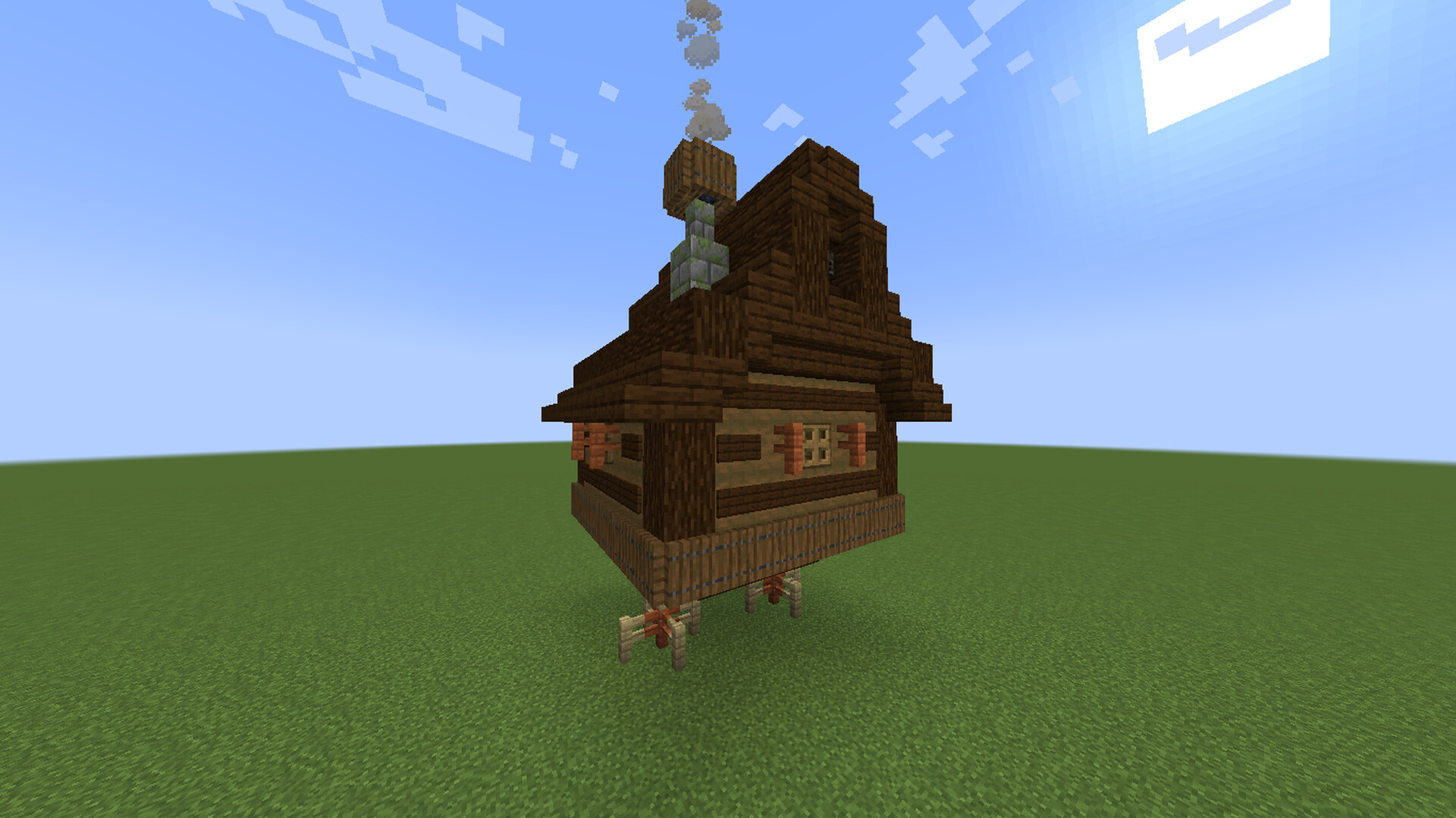 А hut on chicken legs Minecraft Map