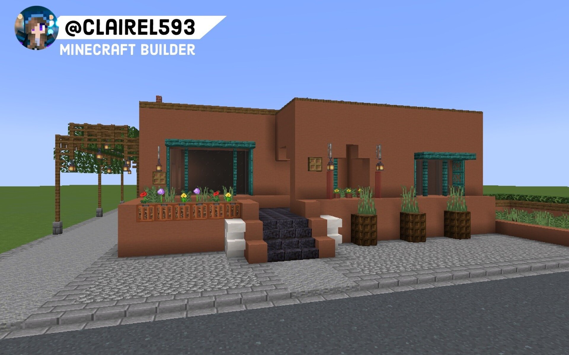 Pueblo Revival Style Building (schematic) Minecraft Map