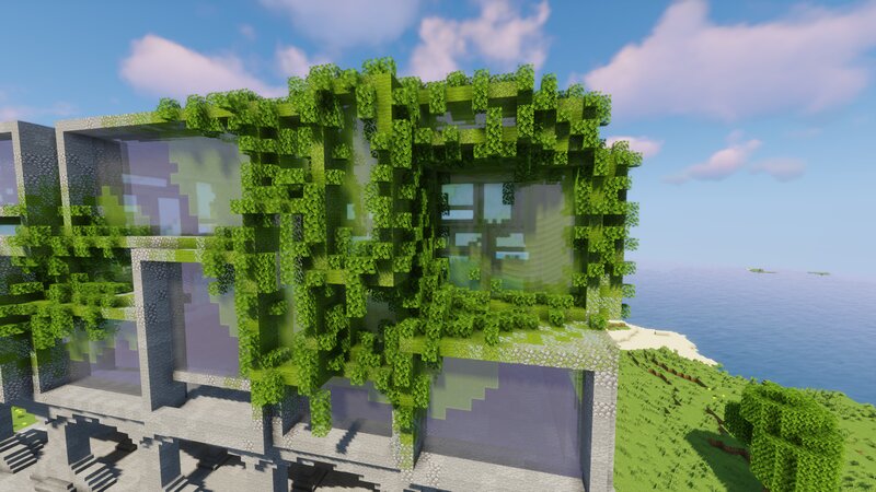 Eco Brutalism Beginner House || by LemonTorture Minecraft Map