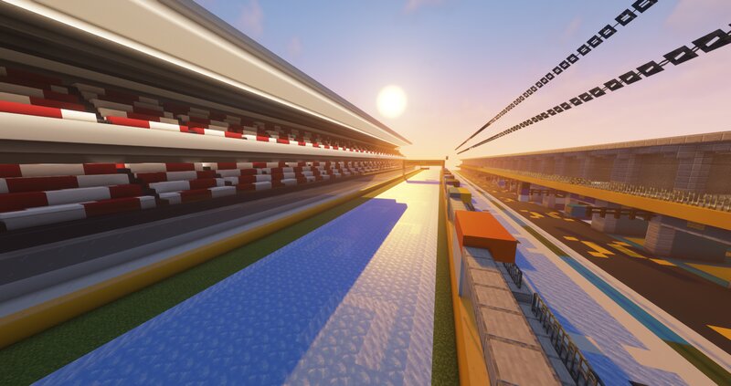 F1 Spanish Grand Prix Ice Boat Racing track (1.17.1) Minecraft Map