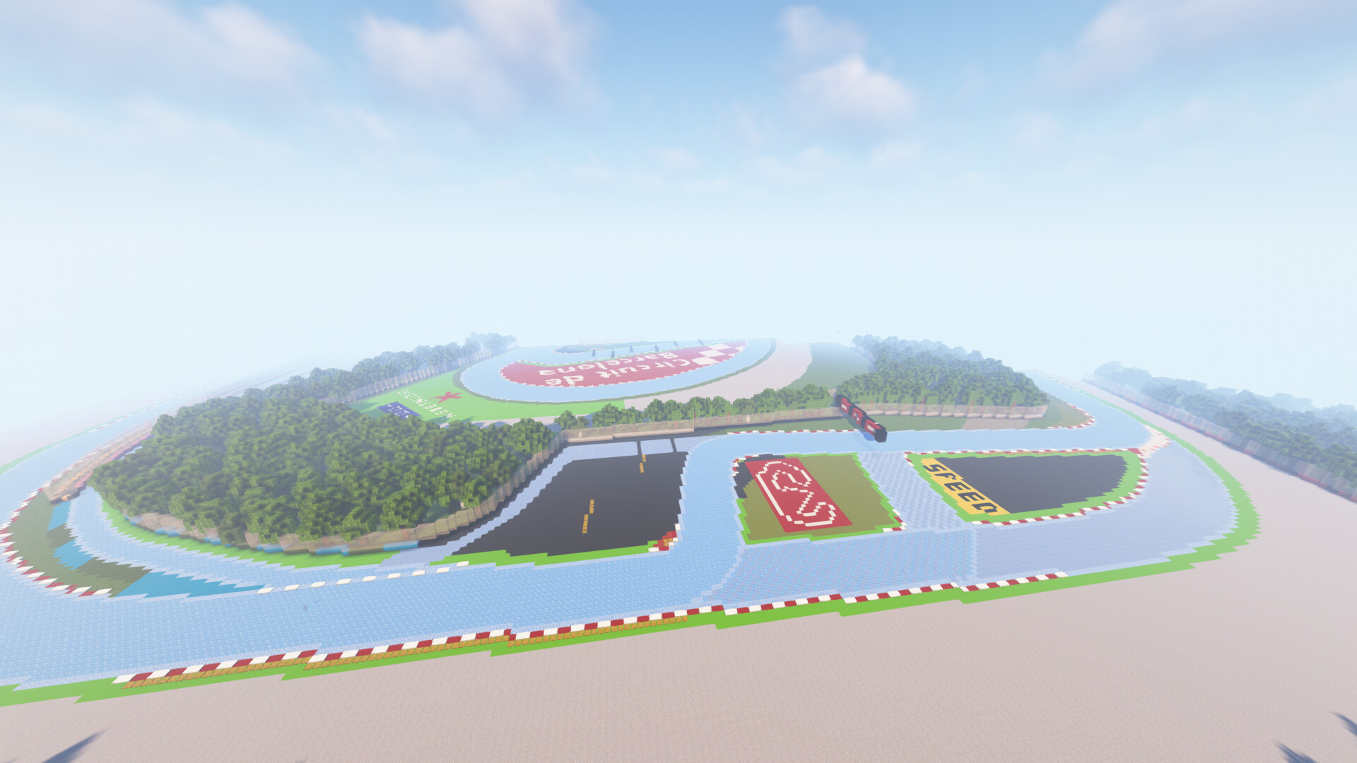 F1 Spanish Grand Prix Ice Boat Racing track (1.17.1) Minecraft Map