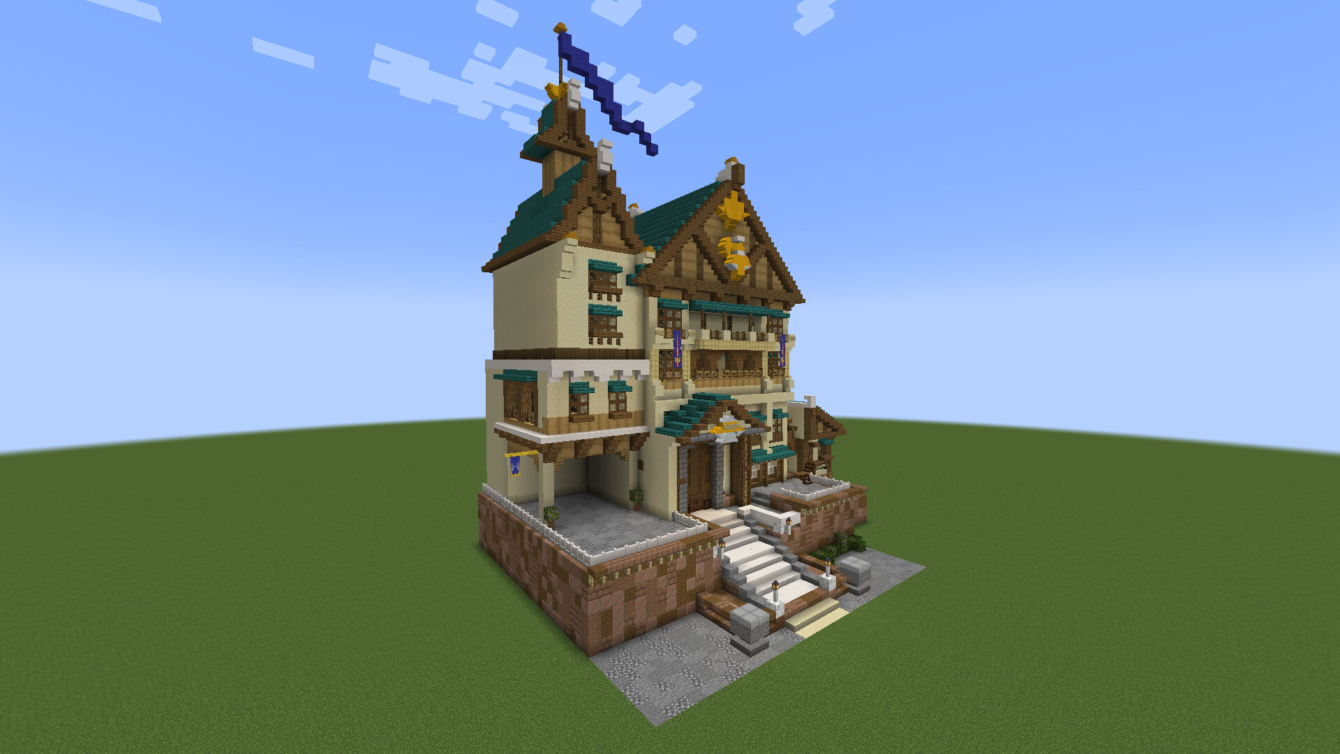 GUILD BUILDING [inspired by YS Jeon Guild House artwork] Minecraft Map
