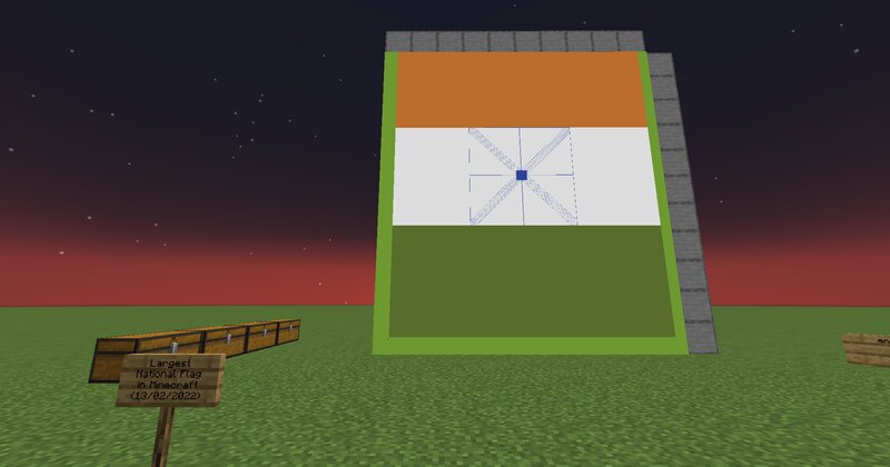 Largest National Flag in Minecraft, World Record (13/3/2022) Minecraft Map