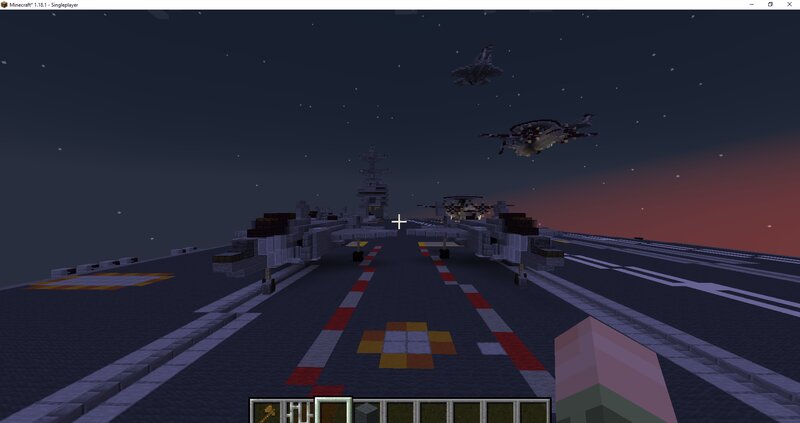 Combination of F-35 and E2-c Hawkeye builds Minecraft Map