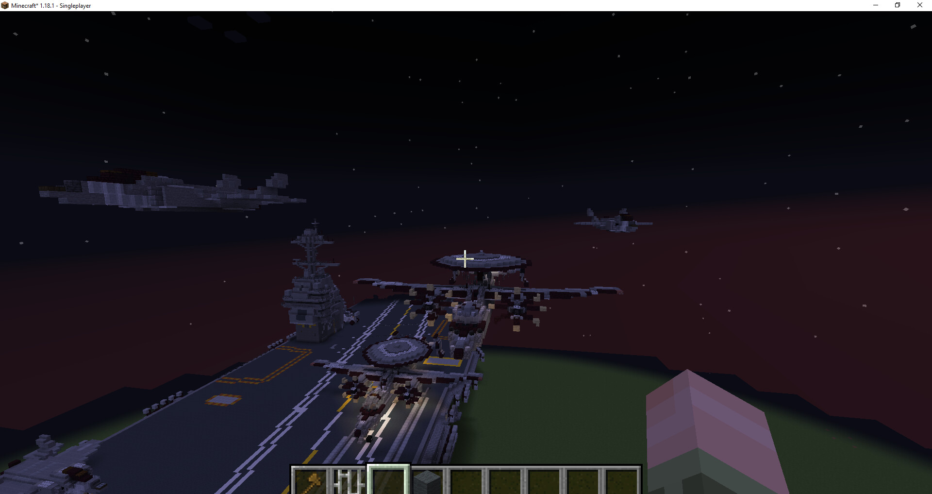 Combination of F-35 and E2-c Hawkeye builds Minecraft Map