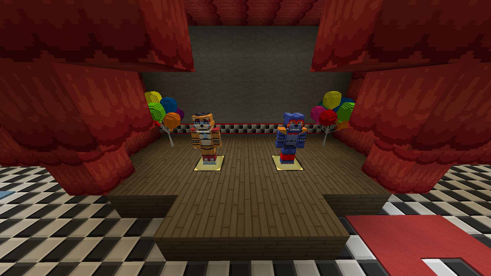 Fnaf Custom (FNAF WORLD MAP) Minecraft Map