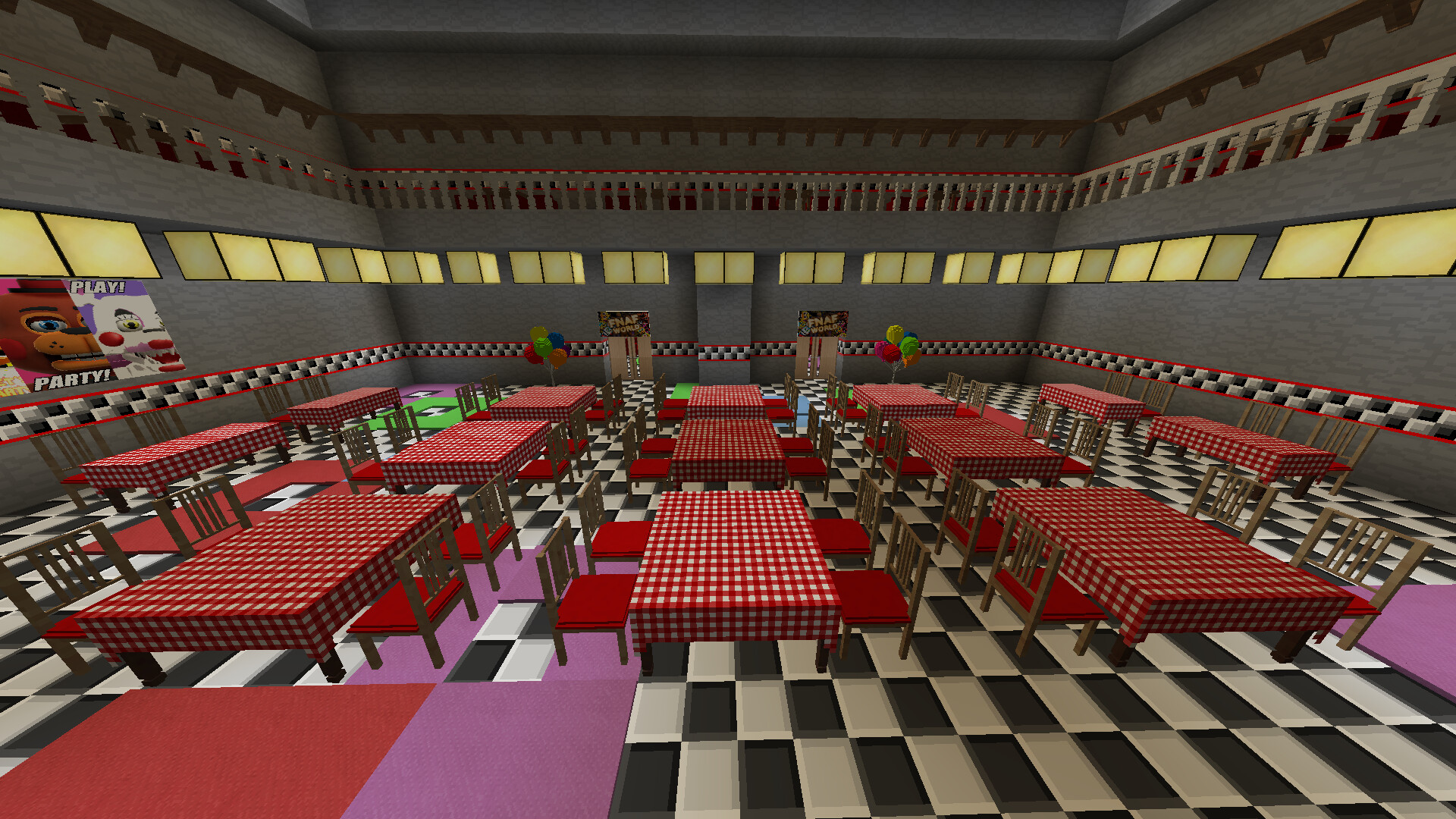 Fnaf Custom (FNAF WORLD MAP) Minecraft Map