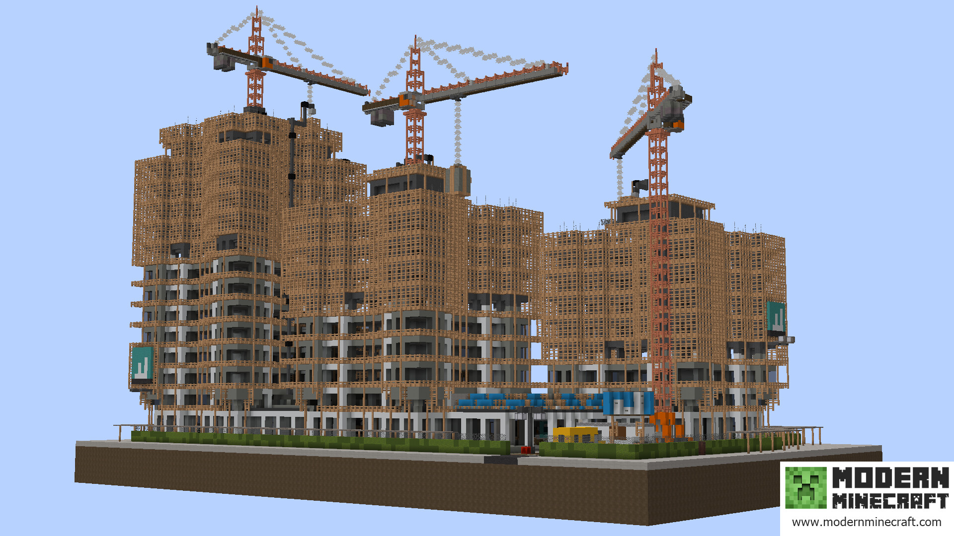 Modern Minecraft Construction Site Map 1.17 Minecraft Map