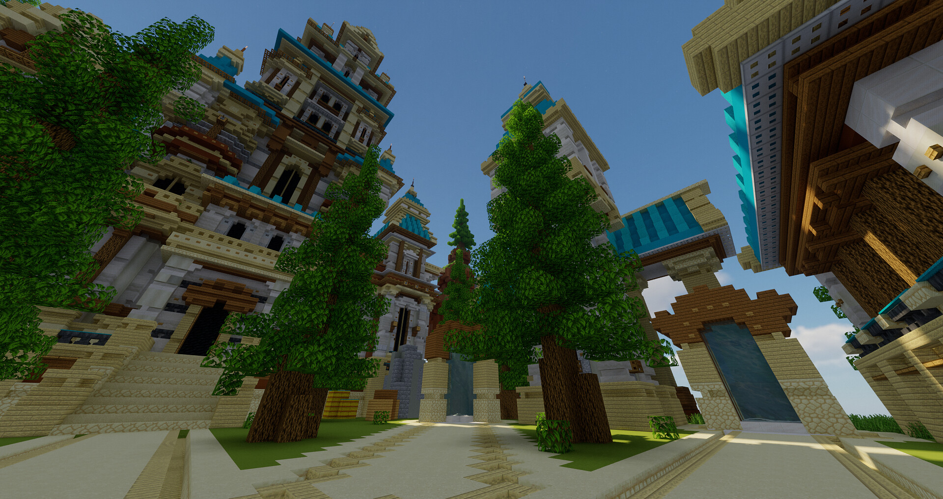 Blue Castle Hub (Free Download) Minecraft Map
