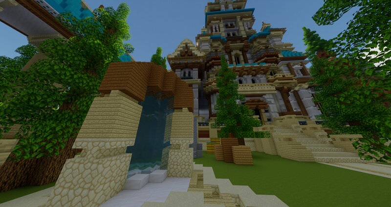 Blue Castle Hub (Free Download) Minecraft Map