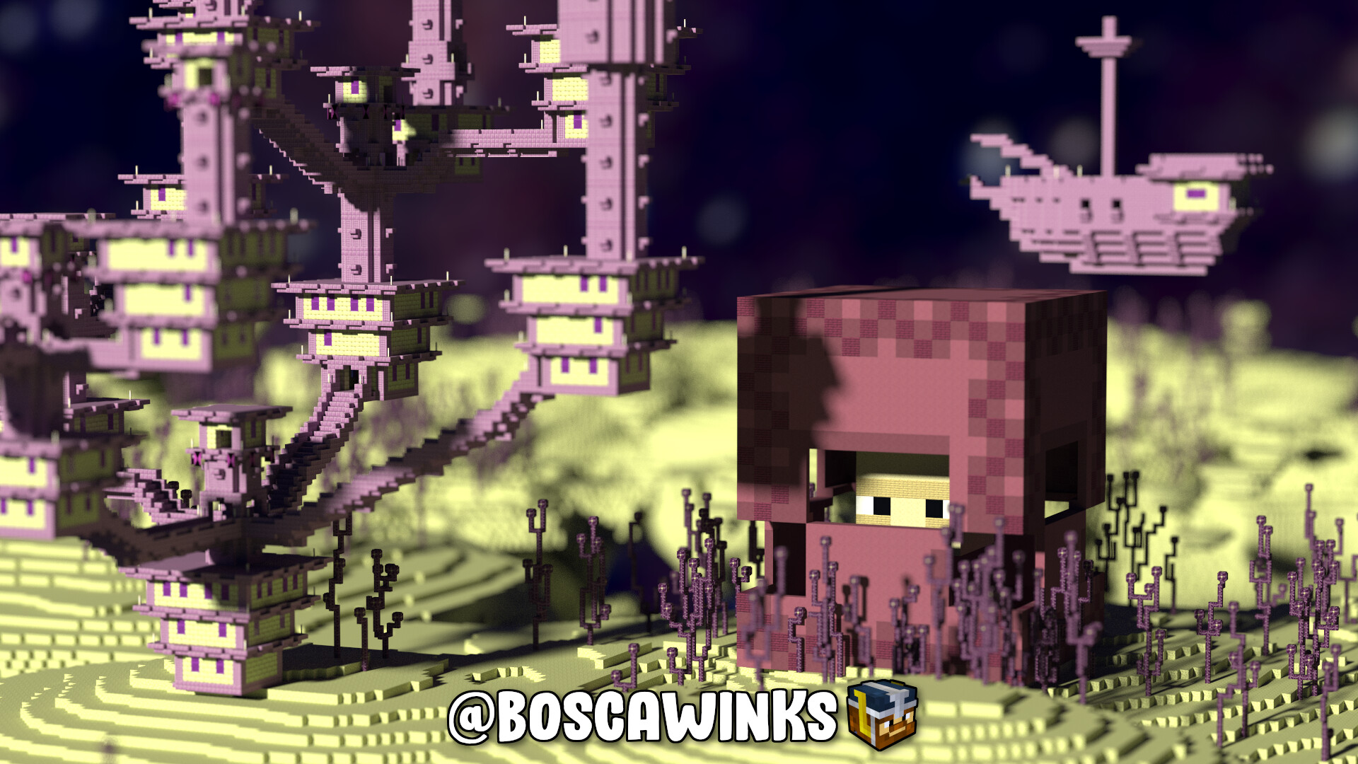 Shulker Mob Statue Minecraft Map