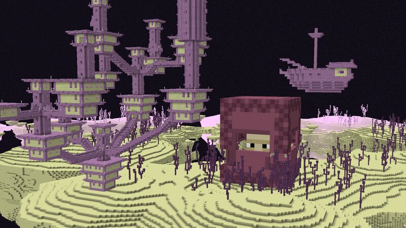 Shulker Mob Statue Minecraft Map