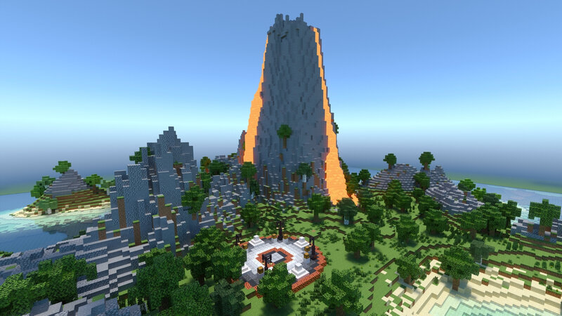 Volcano Island Hub - Java, Bedrock + schematic Minecraft Map