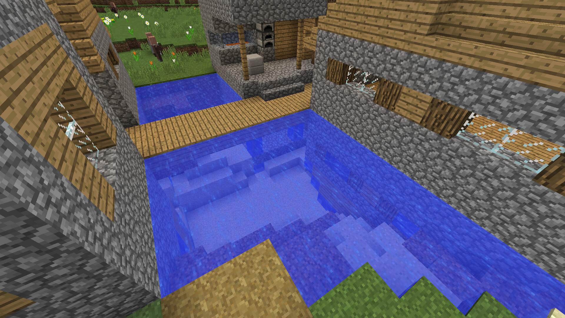 Upside Down World series Part 3: Mirrored River Village Minecraft Map