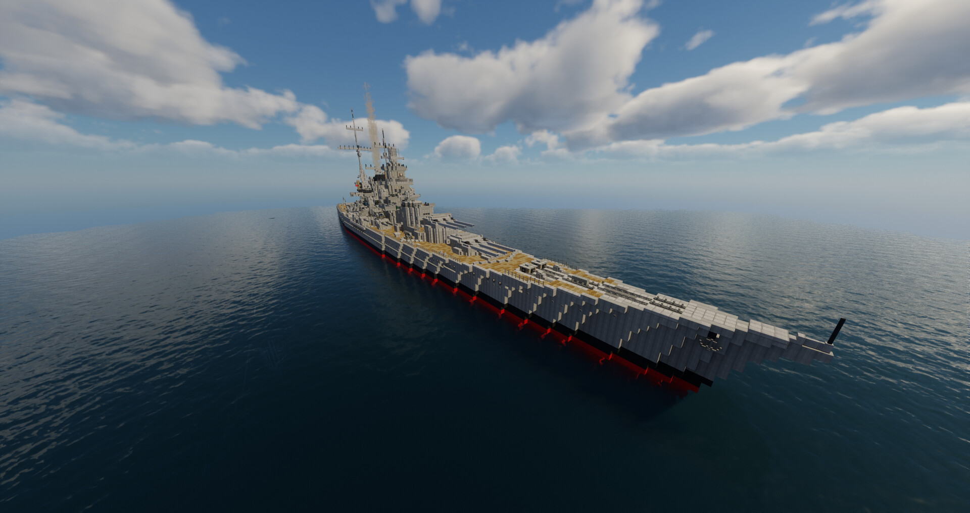 1:1 Scale German Battle Cruiser Scharnhorst Minecraft Map