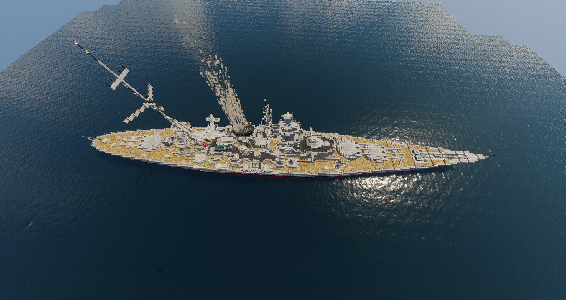 1:1 Scale German Battle Cruiser Scharnhorst Minecraft Map