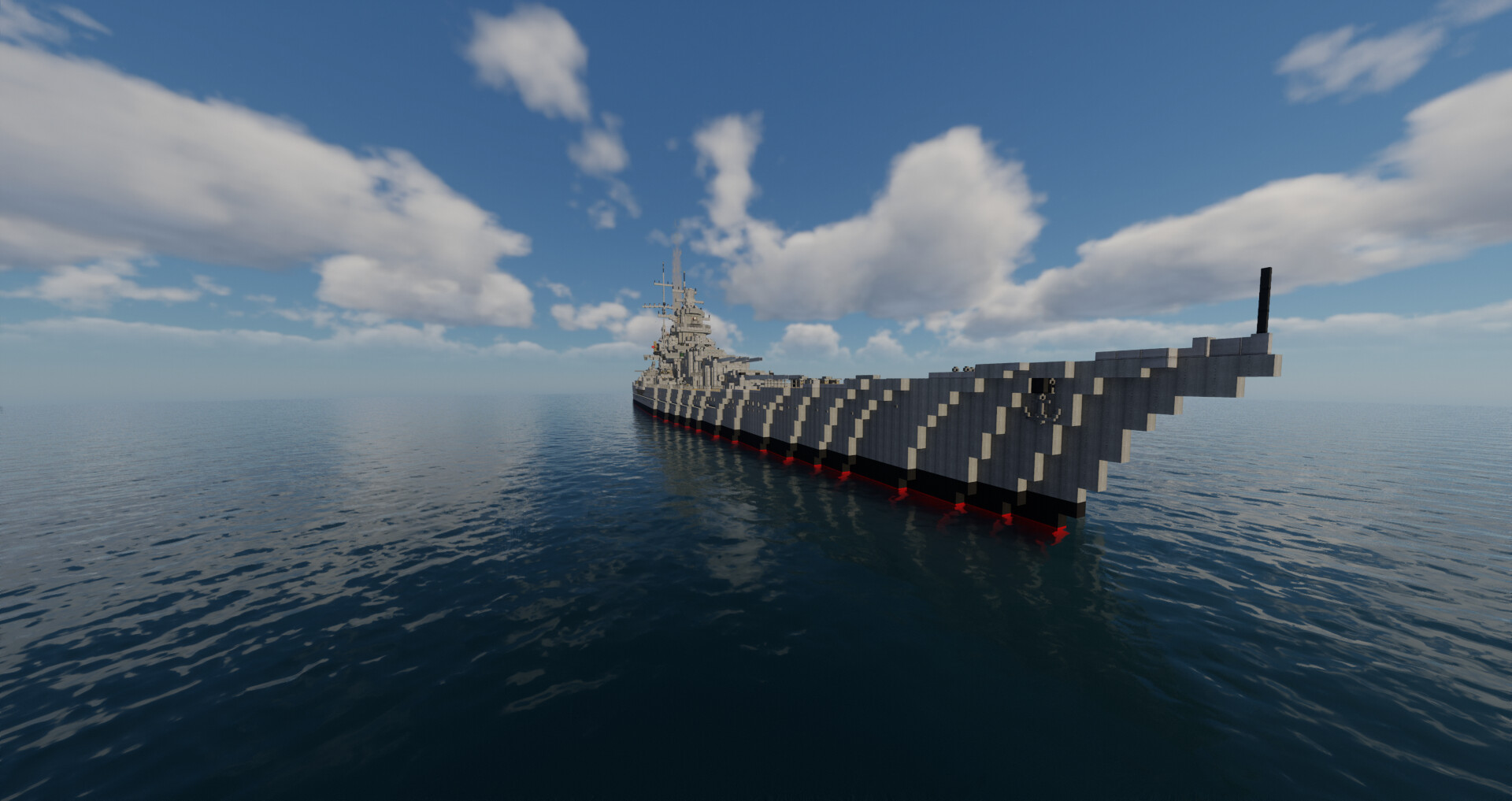 1:1 Scale German Battle Cruiser Scharnhorst Minecraft Map
