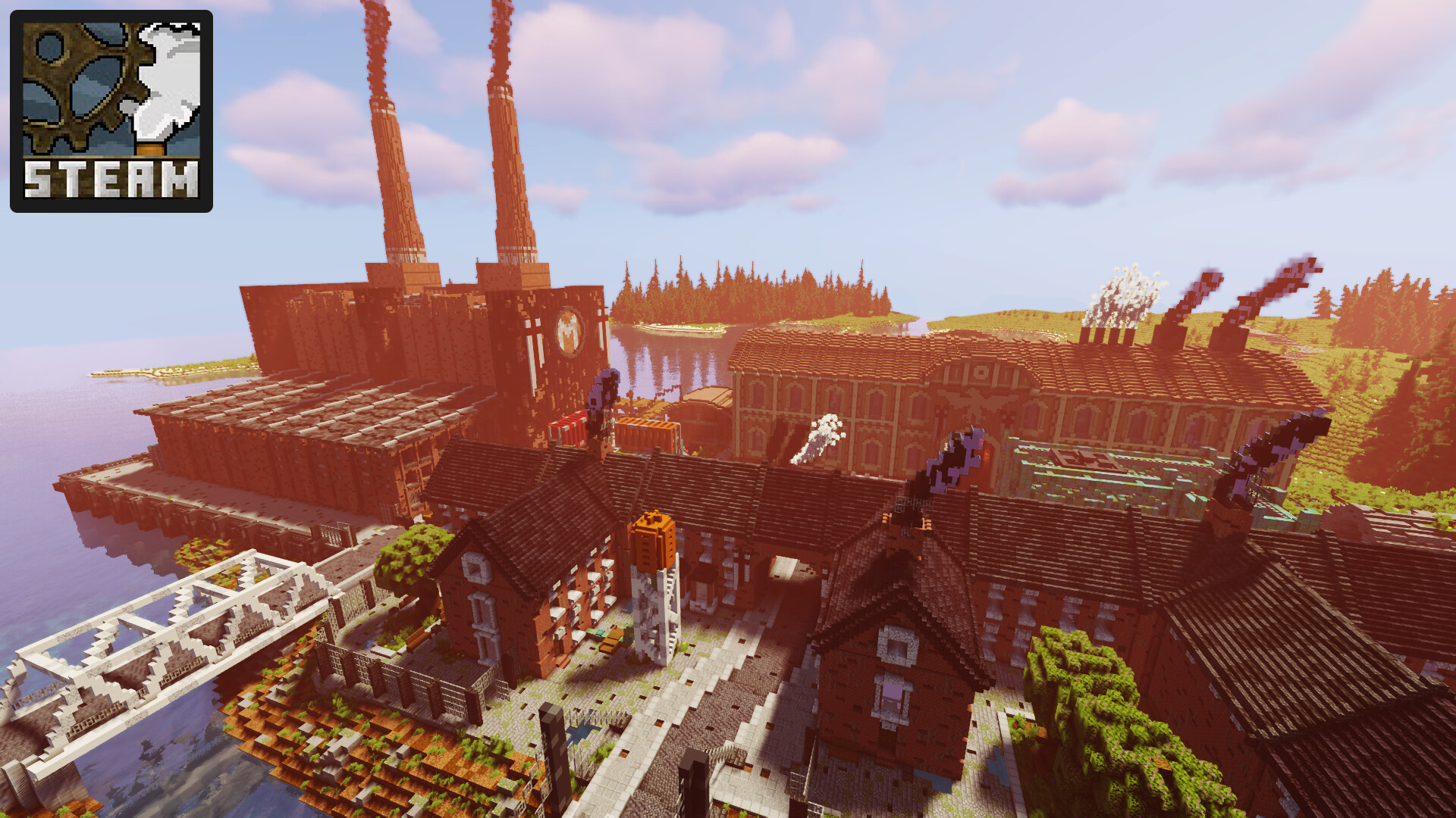 Big Steam Punk City (long project in the works) Minecraft Map
