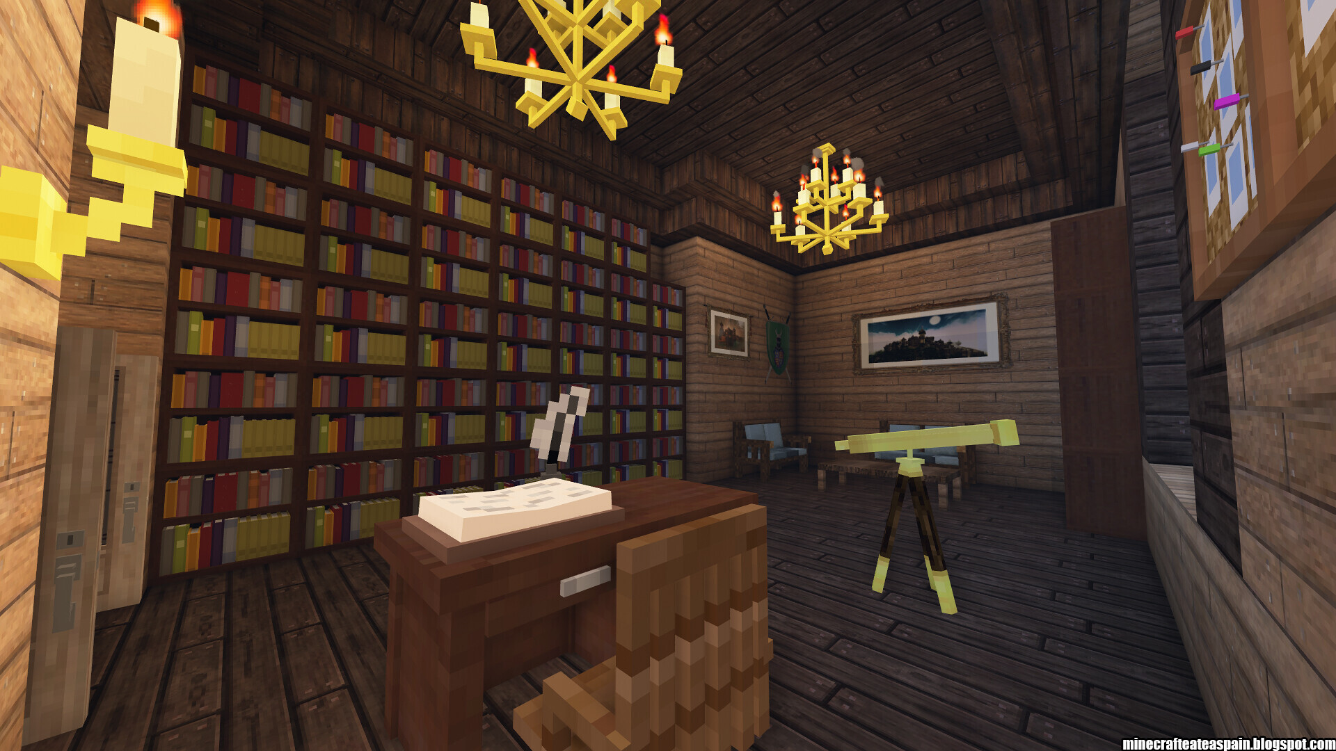 Victorian-style house in Minecraft, with decoration mod. Minecraft Map