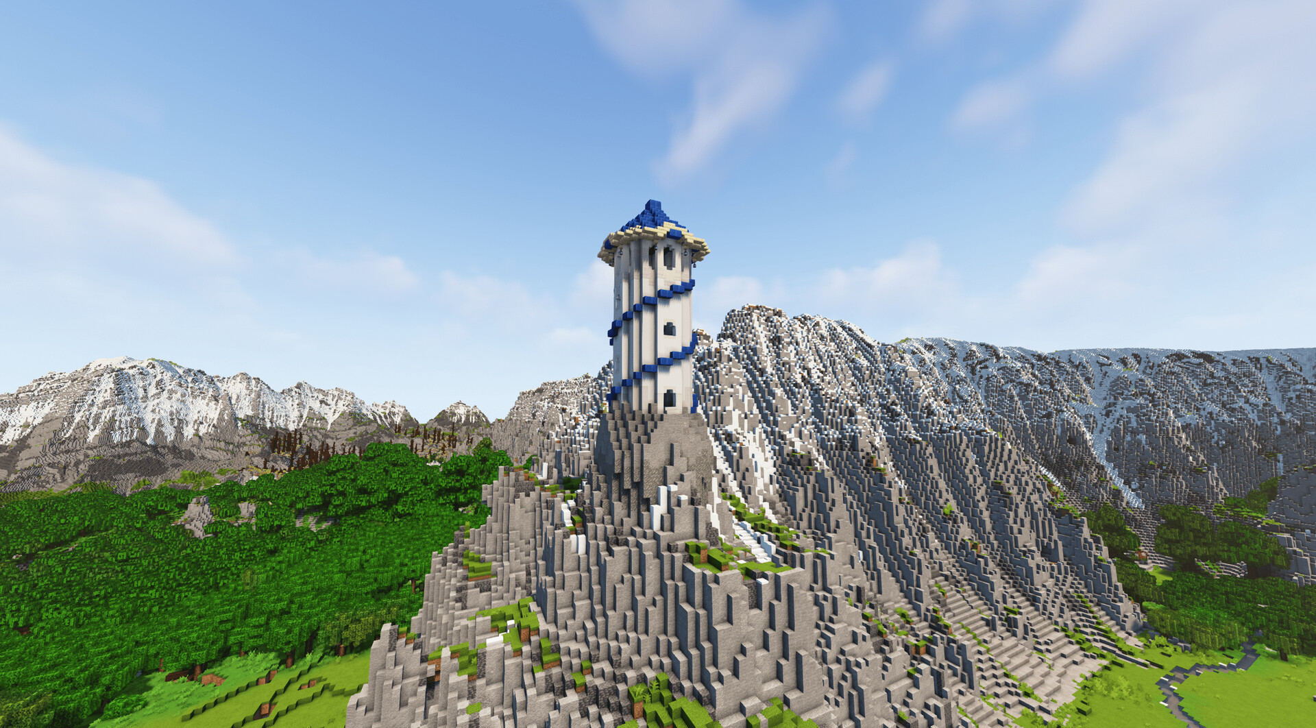 One Chunk Air Nation Tower Minecraft Map
