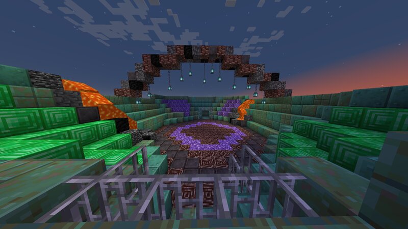 The Dragon's Fire Arena (My First Real Build) Minecraft Map