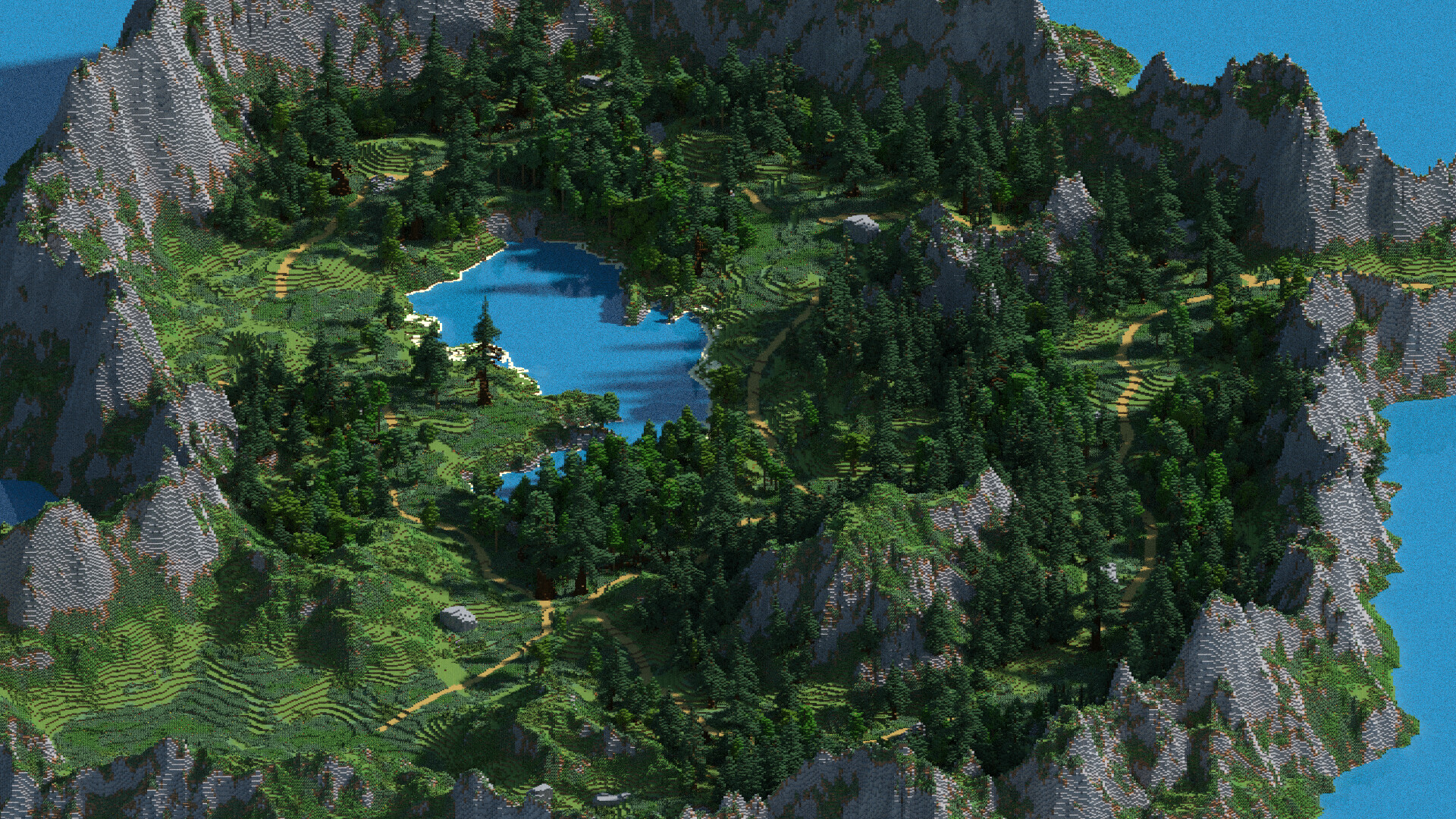 Meadow Island - 700x700 [WorldPainter] Minecraft Map